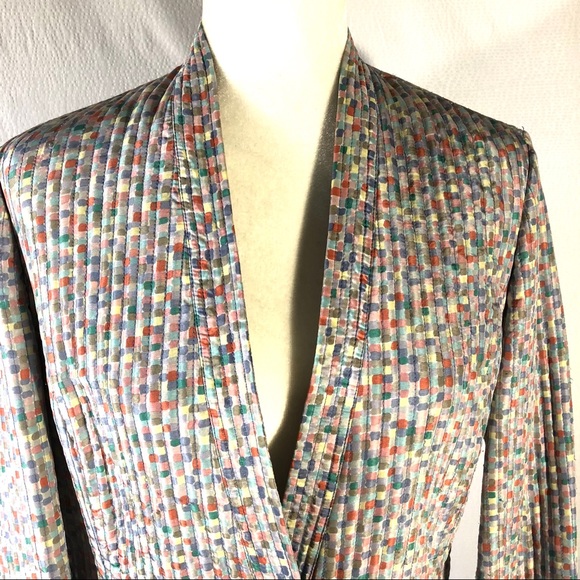 Kate Hill | Jackets & Coats | Kate Hill Multicolored Silk Quilted ...